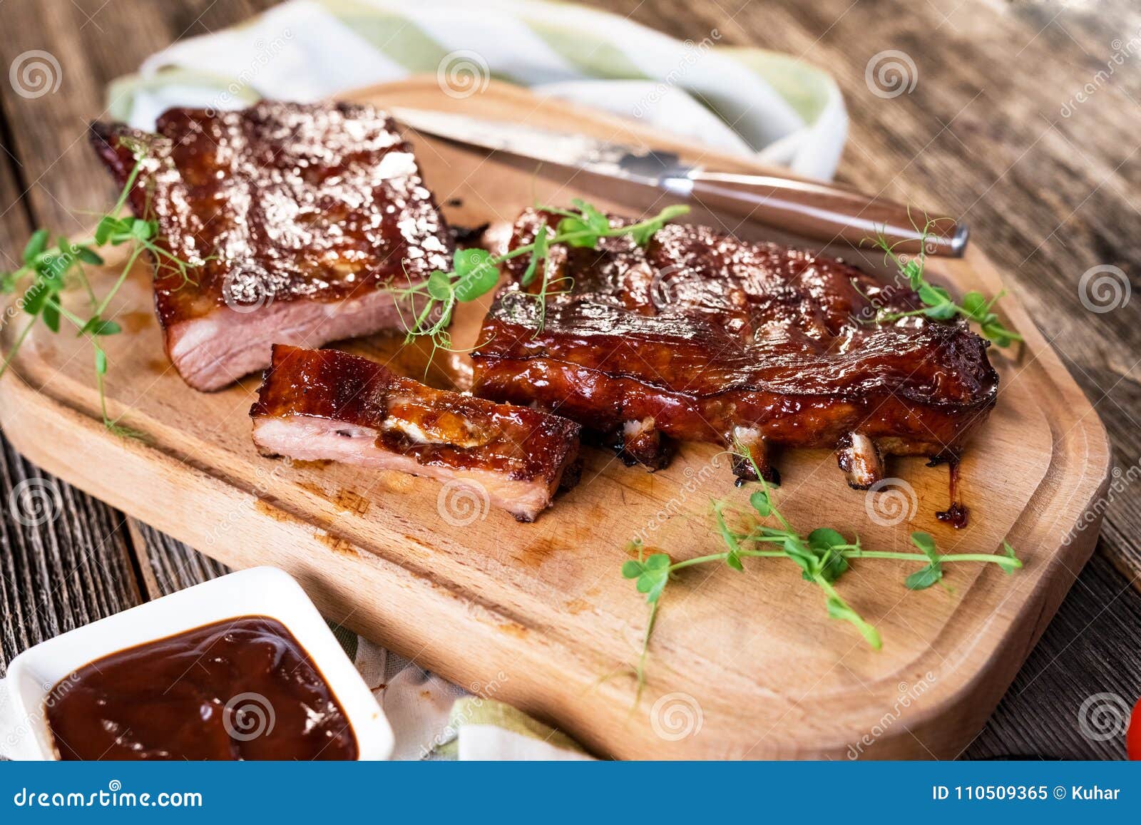 Spare Ribs stock image. Image of meal, plate, tasty - 110509365