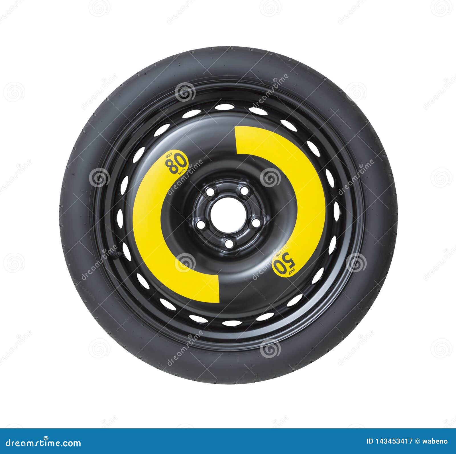 Spare Wheel Isolated on White Stock Image - Image of tyre ...