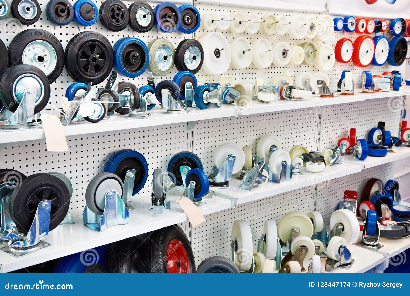 Spare Wheels for Carts in Store Stock Photo - Image of furniture ...