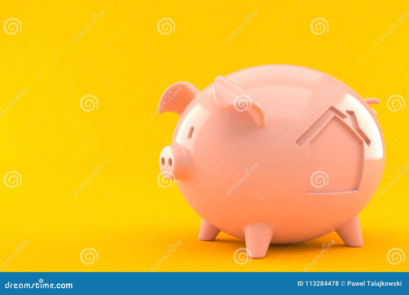 Spargris med hussymbolen stock illustrationer. Illustration av tomt ...