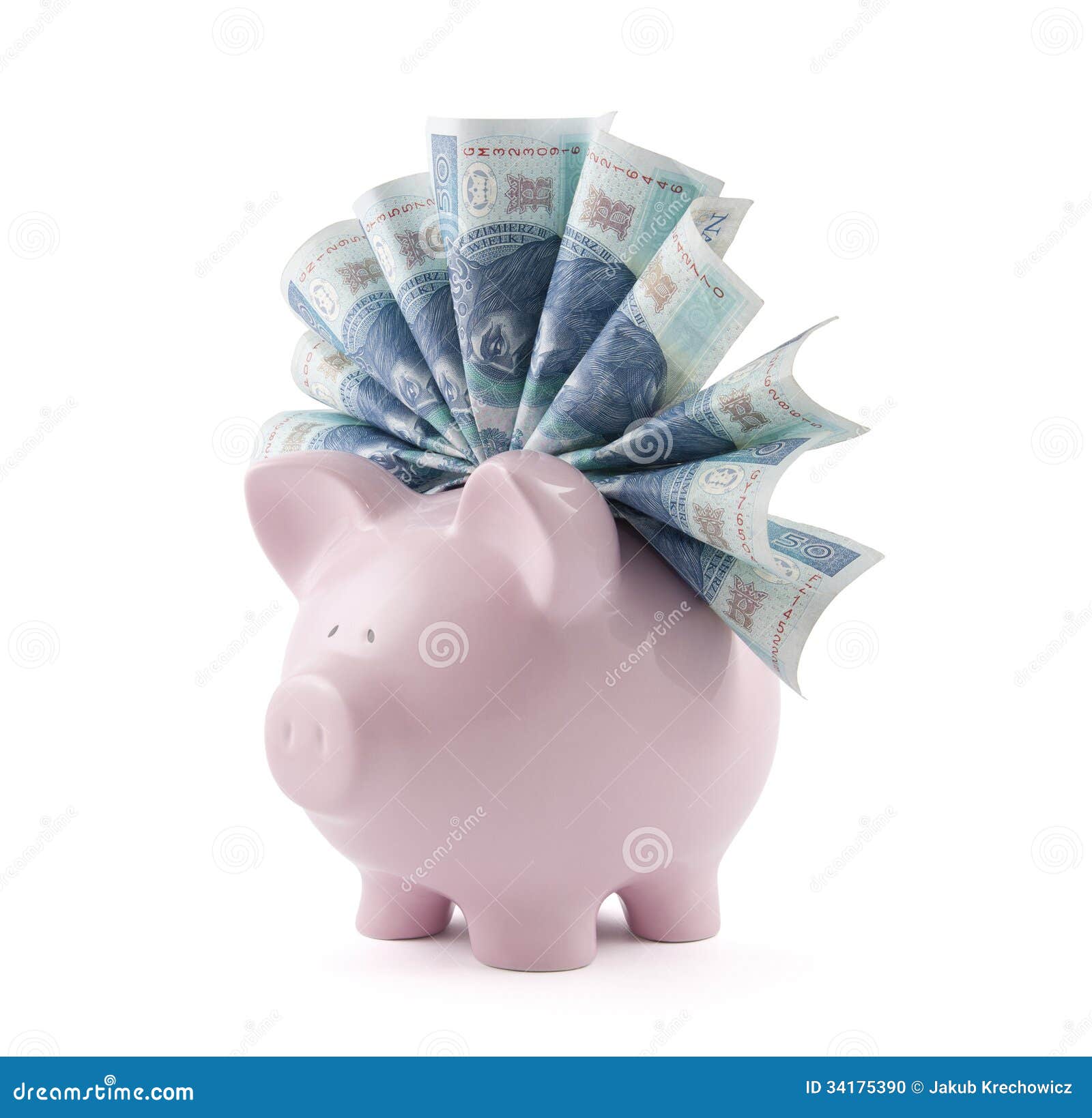 Spargris med polska pengar arkivfoto. Bild av affär, gulligt - 34175390