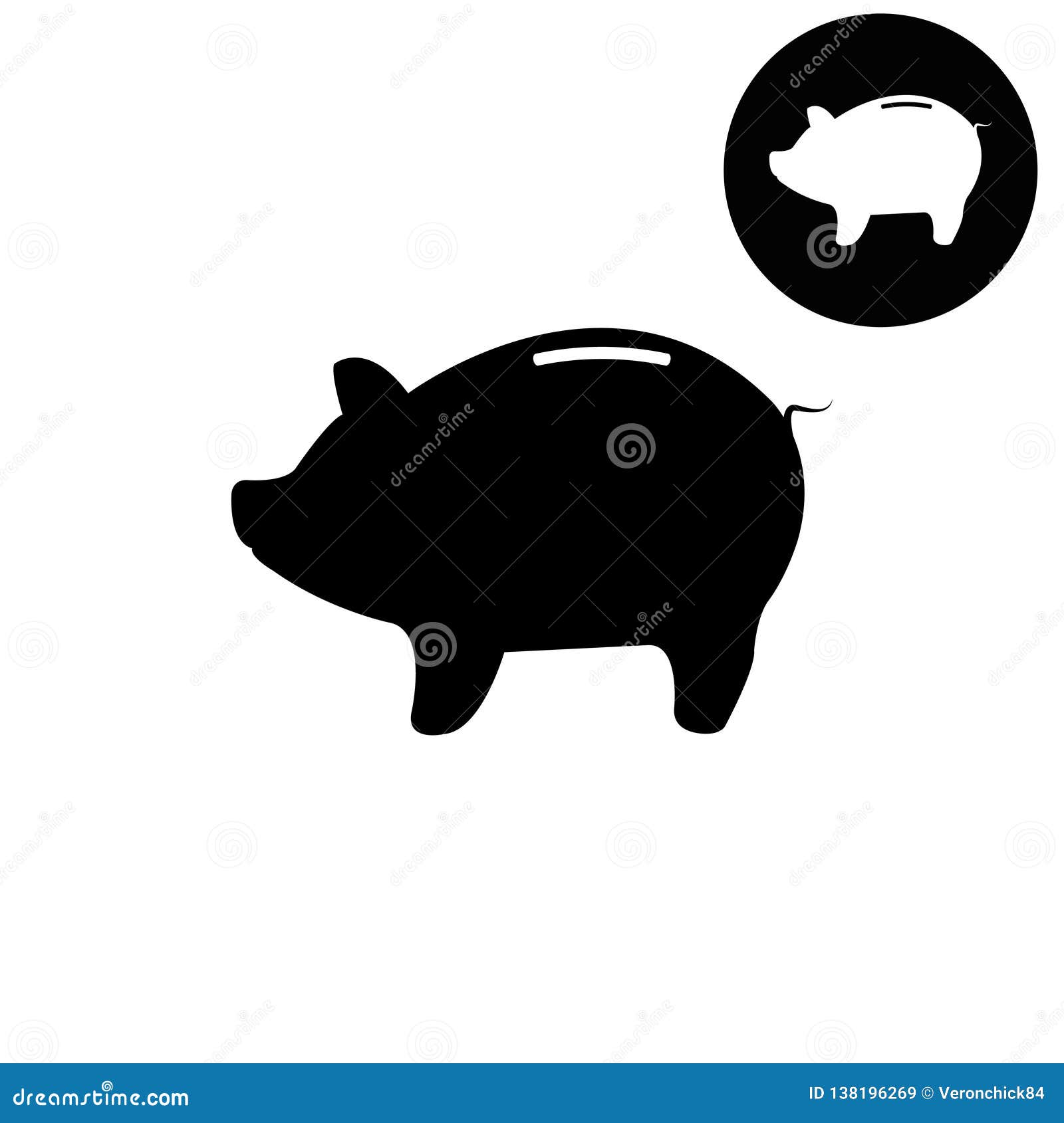 Spargris - Sparande Pengarvektorsymbol Vektor Illustrationer ...