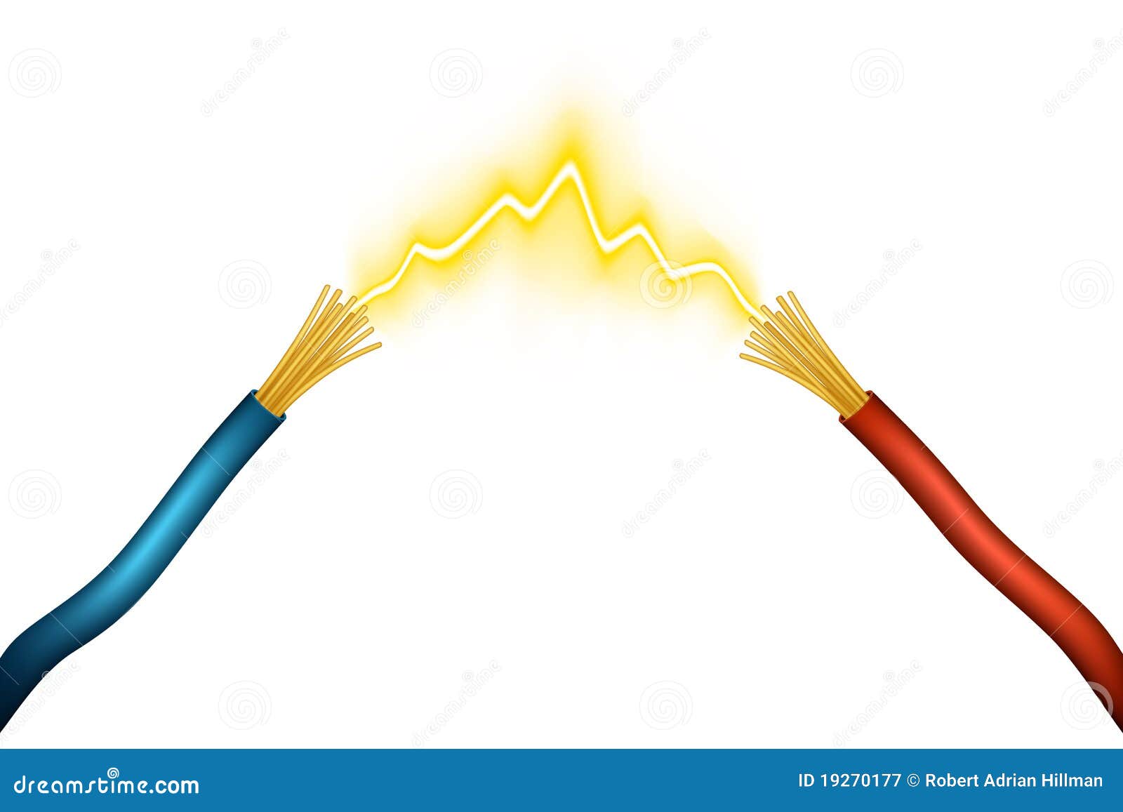Spark Between Two Wires Stock Photography | CartoonDealer.com #4951436