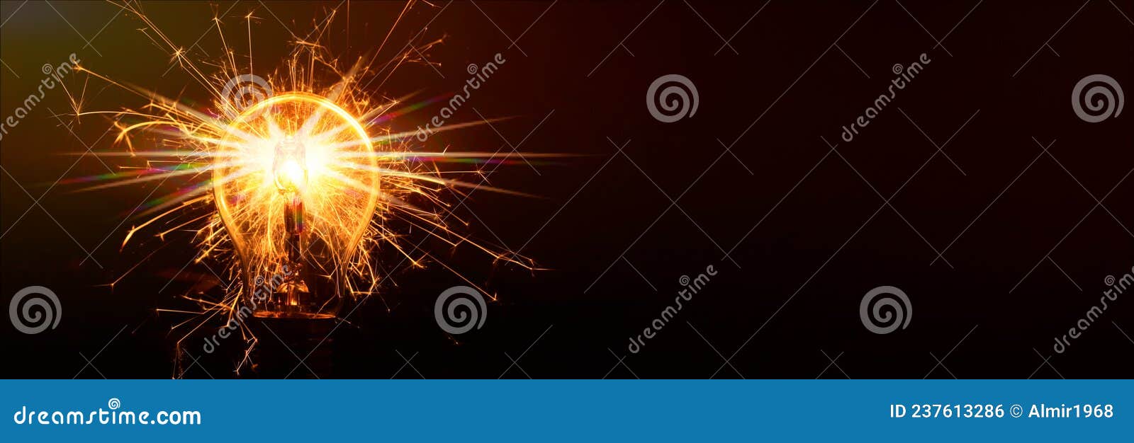 Spark with bulb stock photo. Image of electric, idea - 237613286