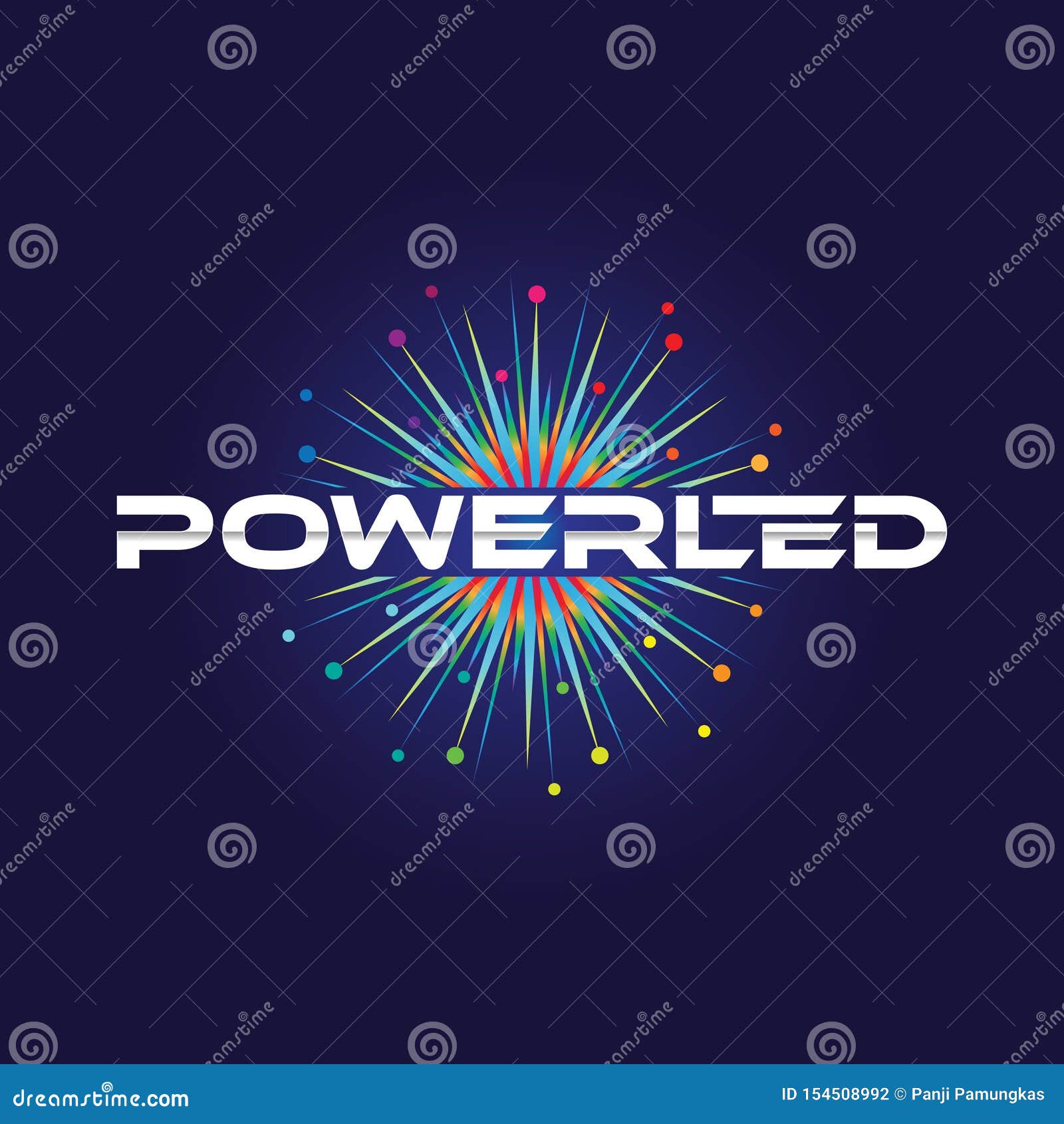 Spark Colorful Power Led Logo Symbol Stock Illustration - Illustration ...