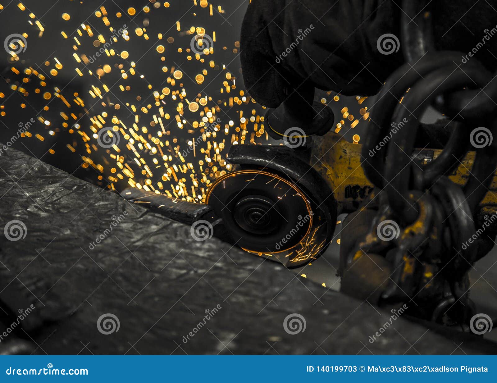 Spark Drill Hand Tool Worker Stock Image - Image of equipment, safety ...