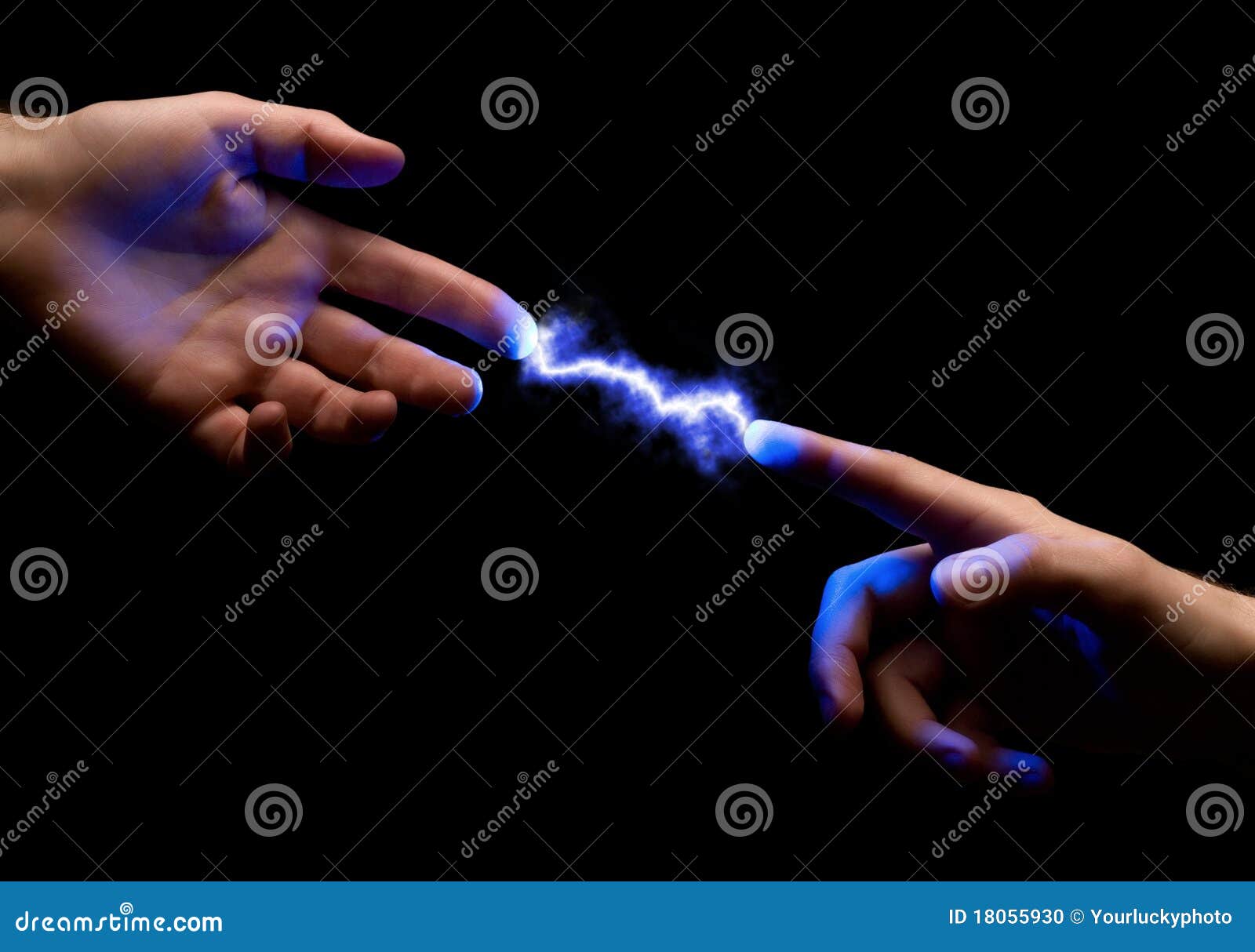 Spark between hands stock photo. Image of bright, hands - 18055930