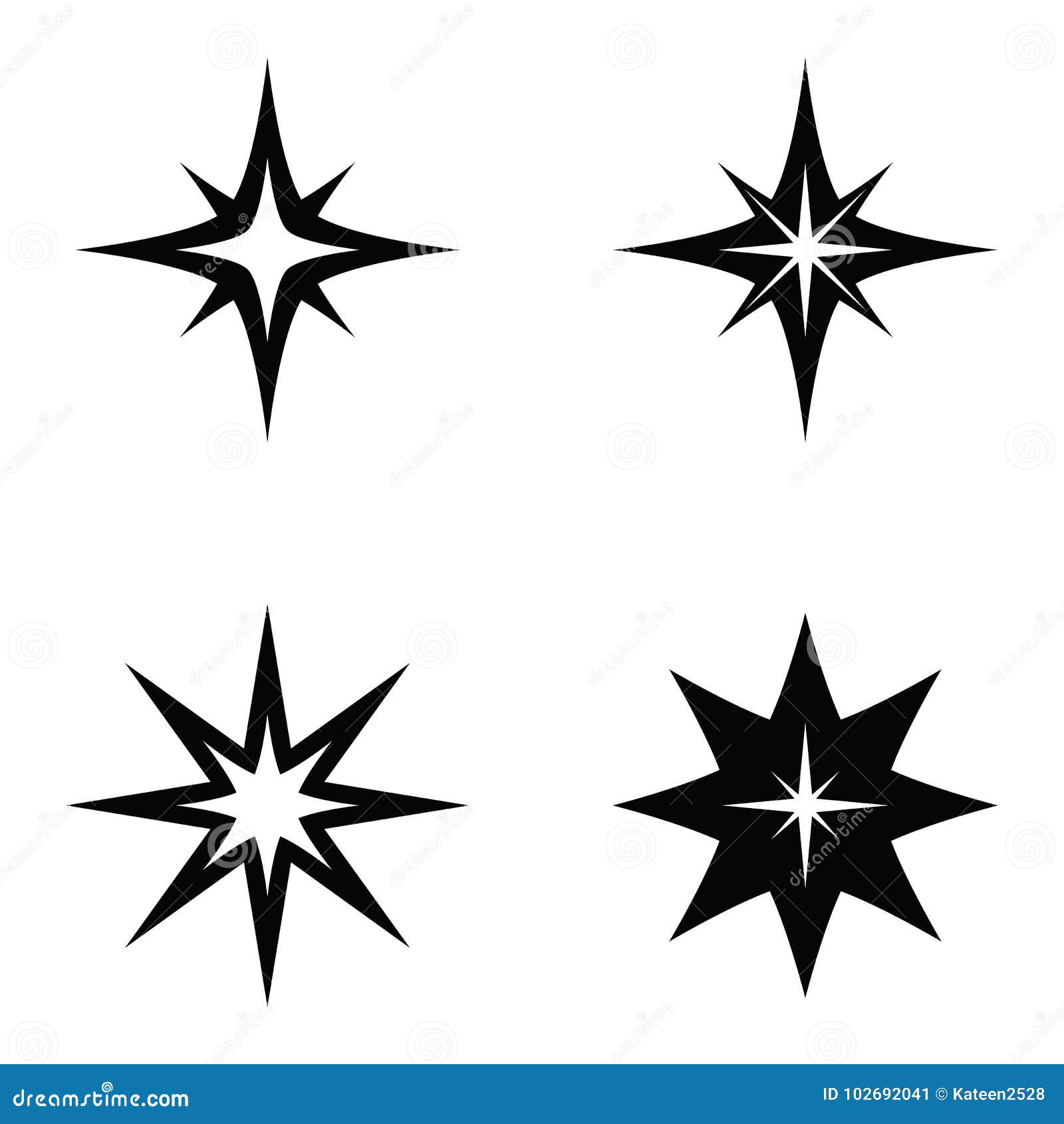 The spark icon set stock illustration. Illustration of stars - 102692041