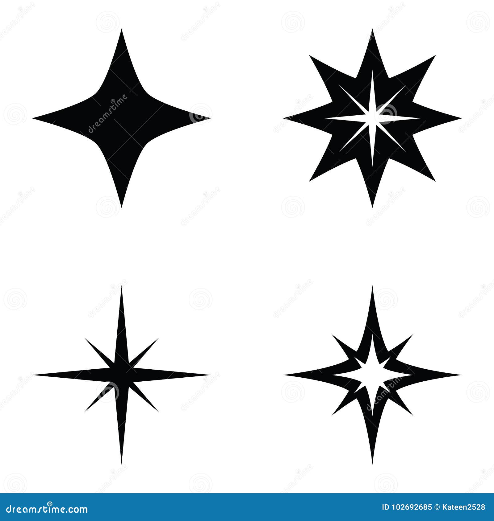 The spark icon set stock vector. Illustration of abstract - 102692685