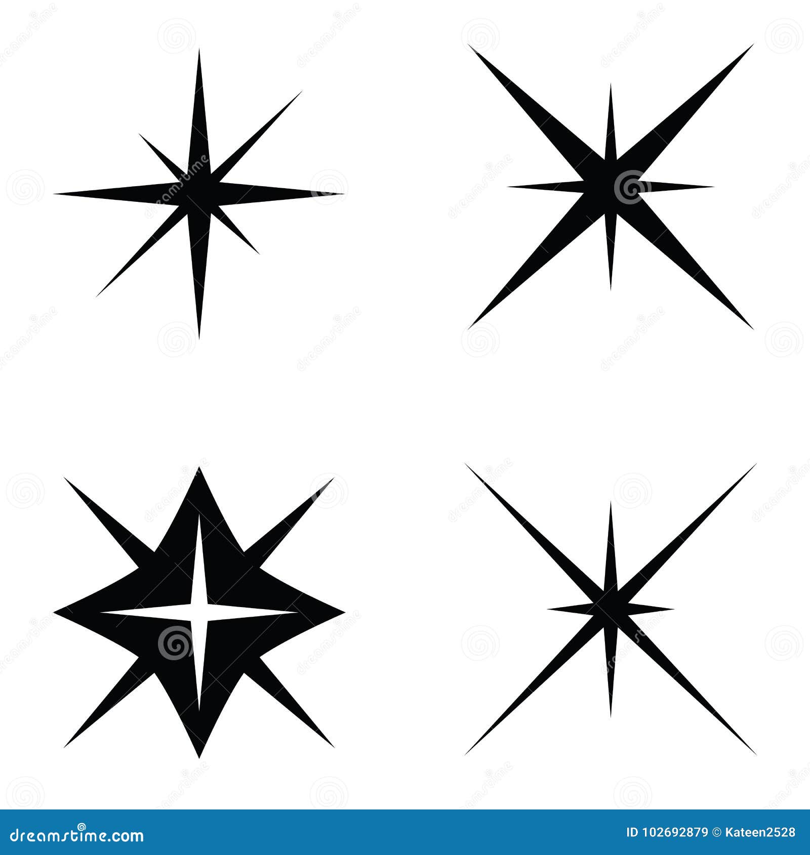 The spark icon set stock vector. Illustration of flash - 102692879