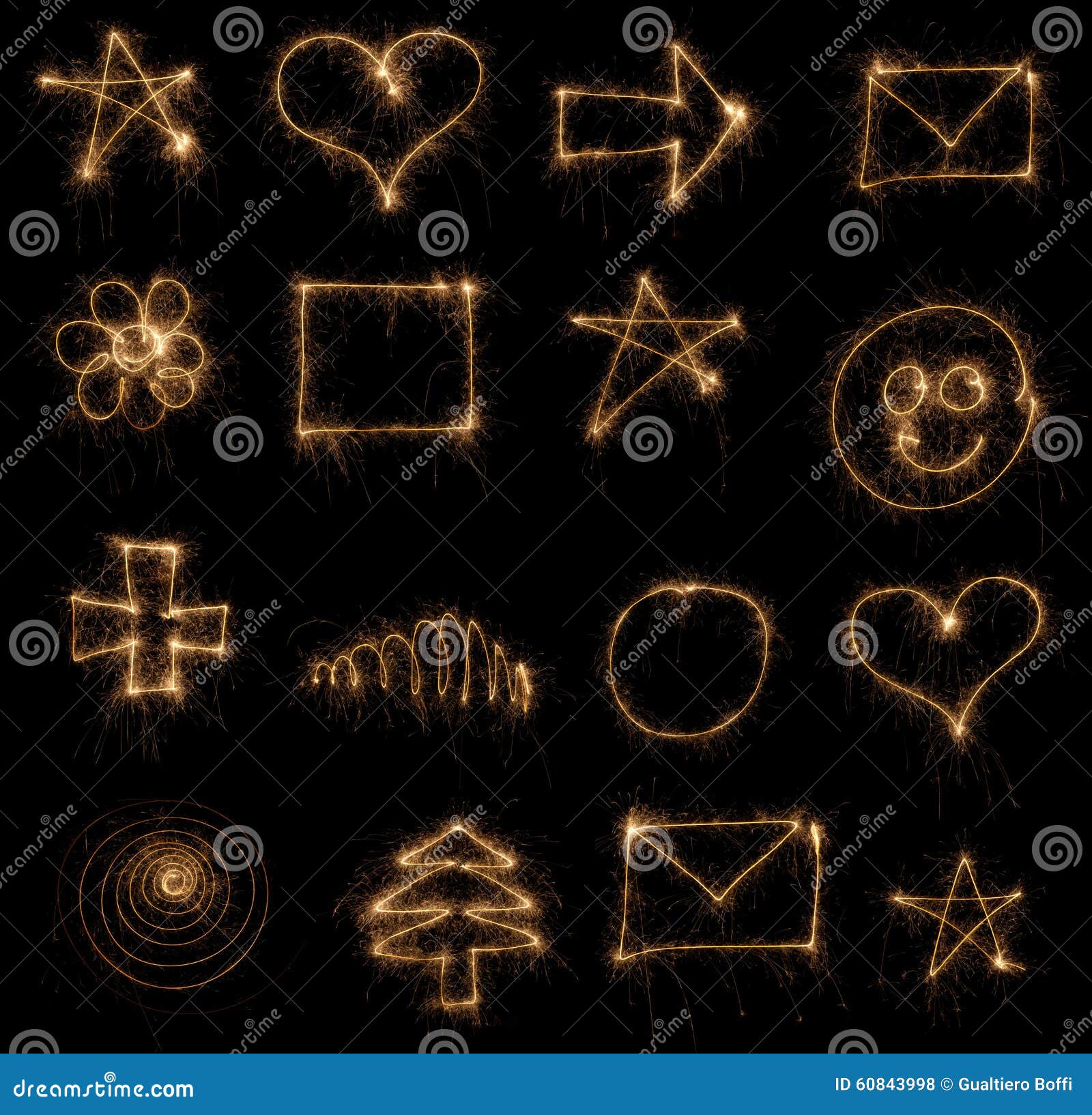 Spark icon set stock photo. Image of circle, holiday - 60843998
