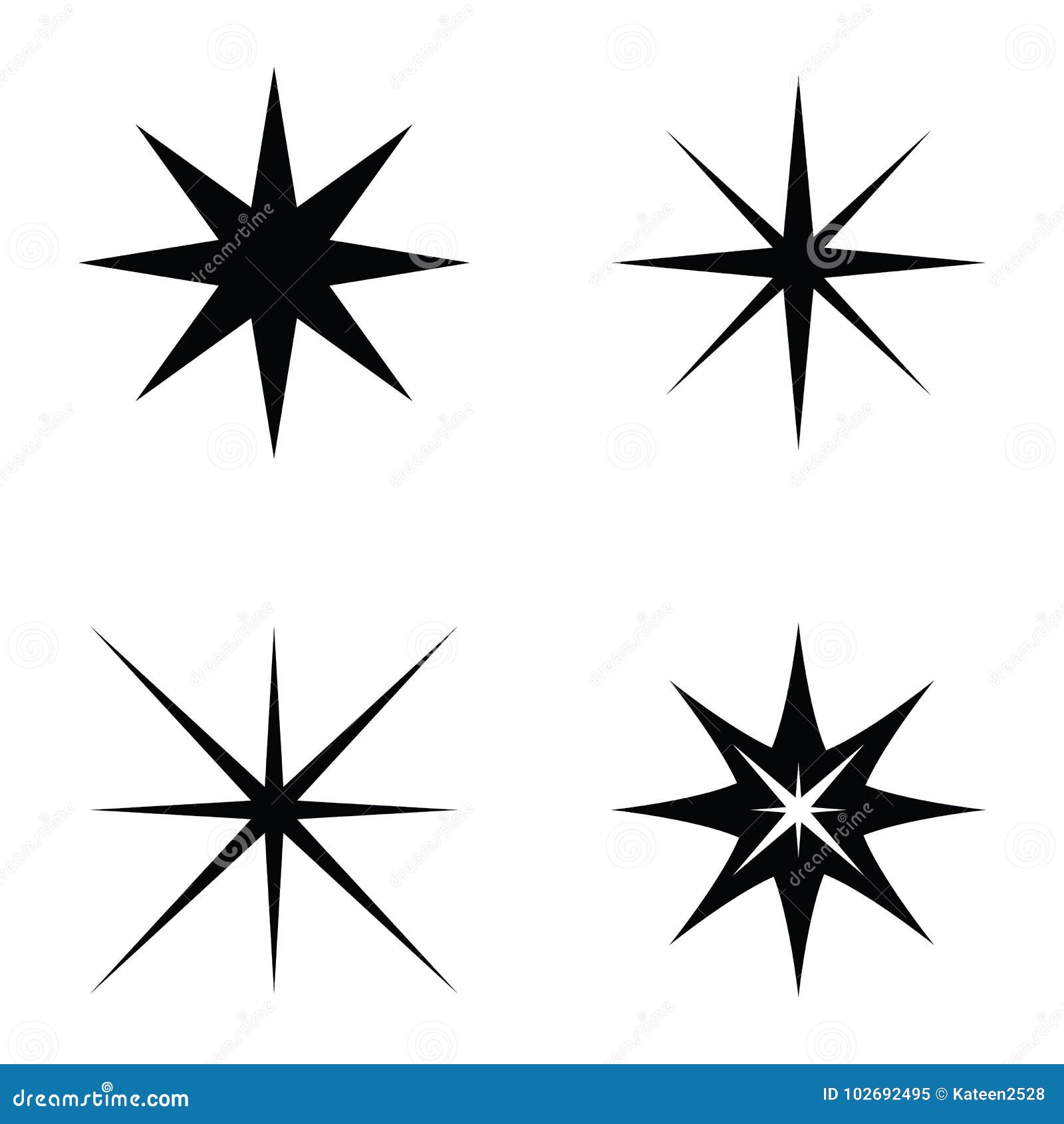 The spark icon set stock vector. Illustration of sign - 102692495