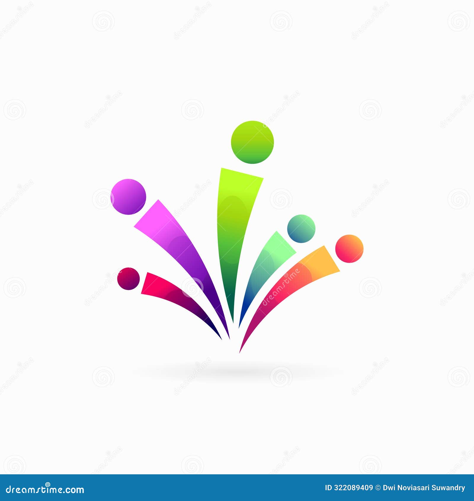 Spark Logo with People Group Shapes Combination, Sparkle People Logo ...