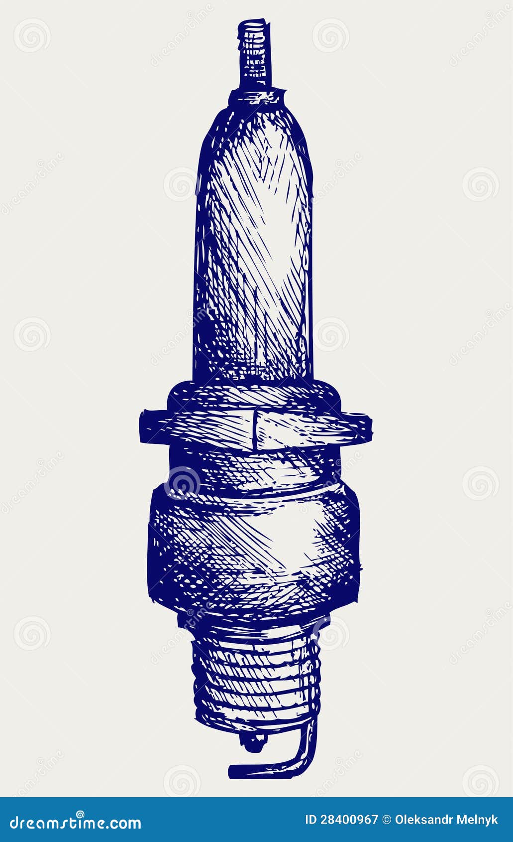 Spark Plug stock vector. Illustration of draw, accessory - 28400967
