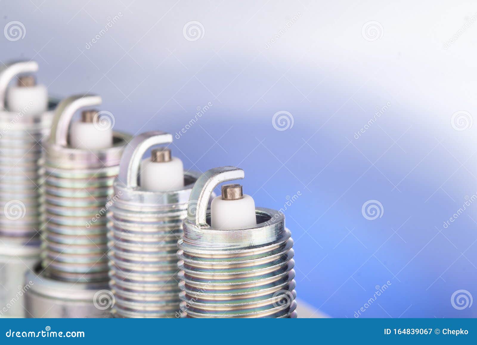 Spark Plug on Blue Background Stock Image - Image of plug, service ...