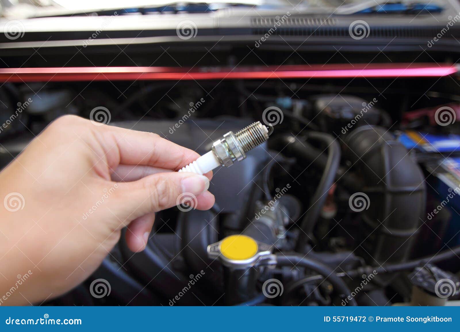 Spark plug of the car stock photo. Image of service, hand - 55719472