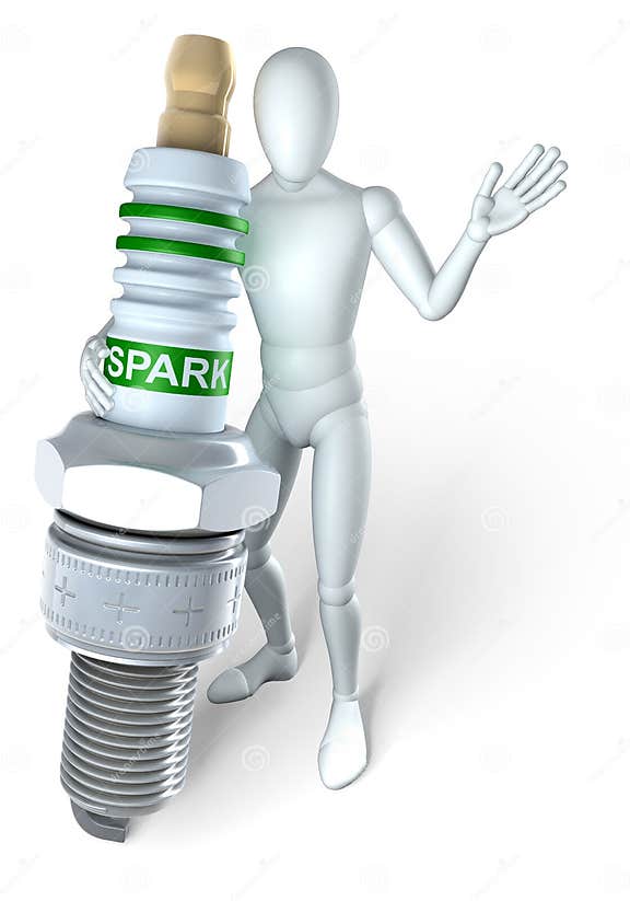 Spark plug guy stock illustration. Illustration of motor - 51401643