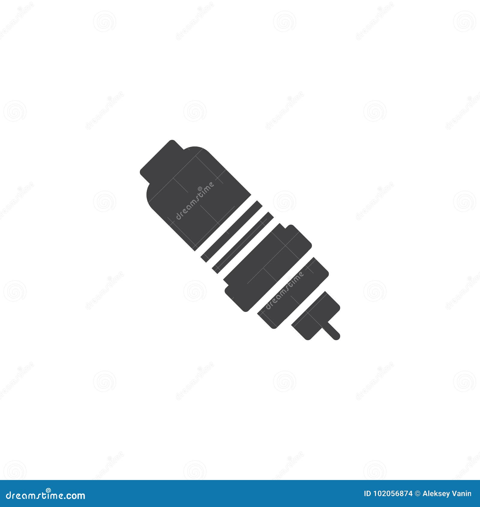 Spark plug icon vector stock vector. Illustration of logo - 102056874