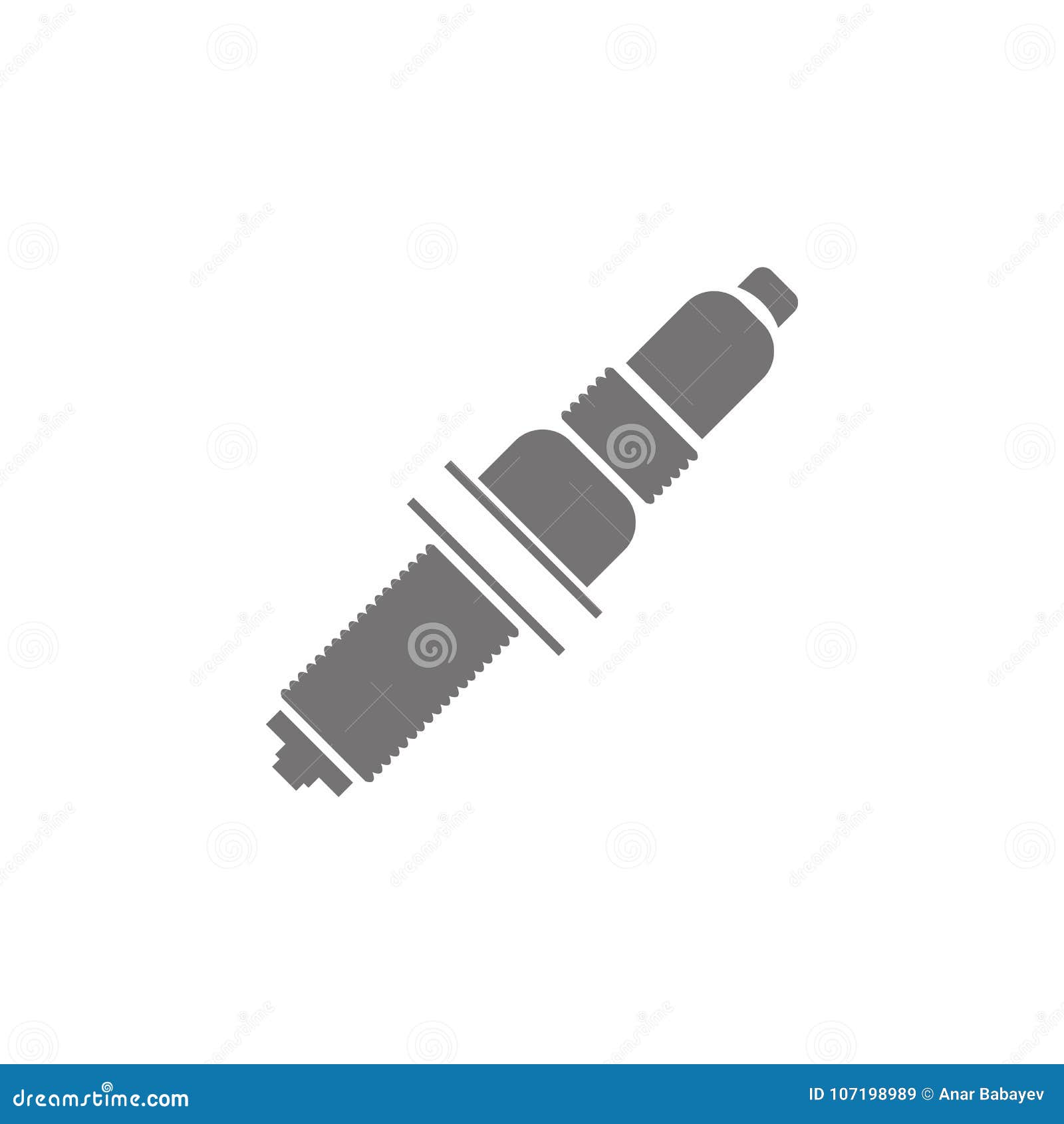 Spark plug icon stock vector. Illustration of service - 107198989