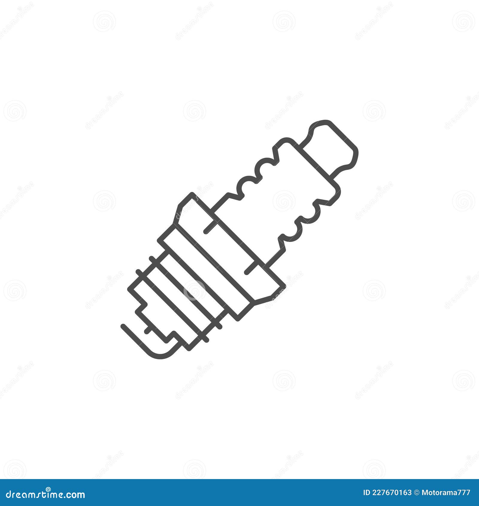 Spark Plug Line Outline Icon Stock Vector - Illustration of transport ...