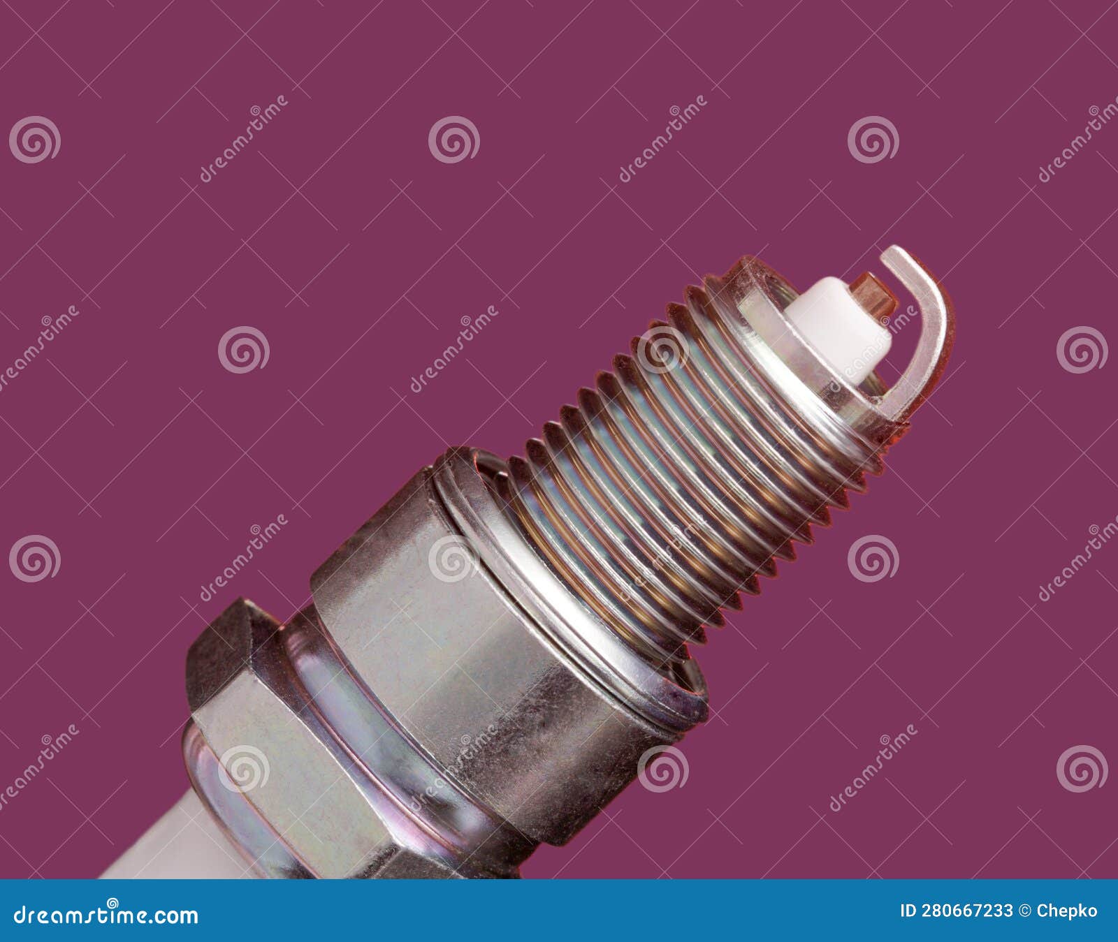 Spark Plug on Red Background Stock Image - Image of electrical, spark ...