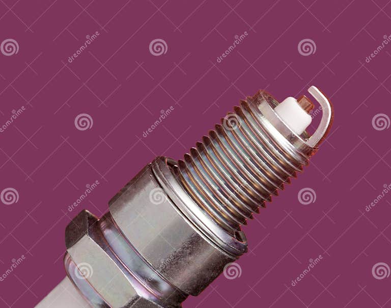 Spark Plug on Red Background Stock Image - Image of electrical, spark ...