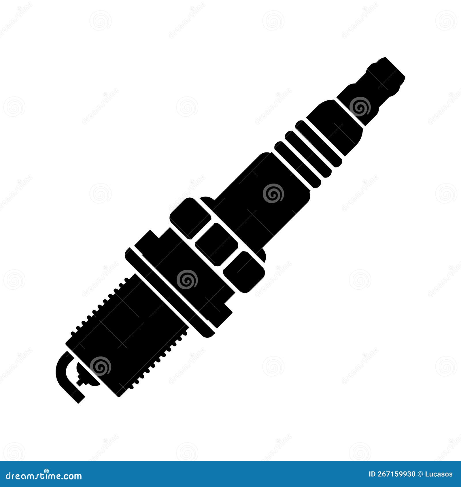 Spark plug symbol stock vector. Illustration of stamp - 267159930