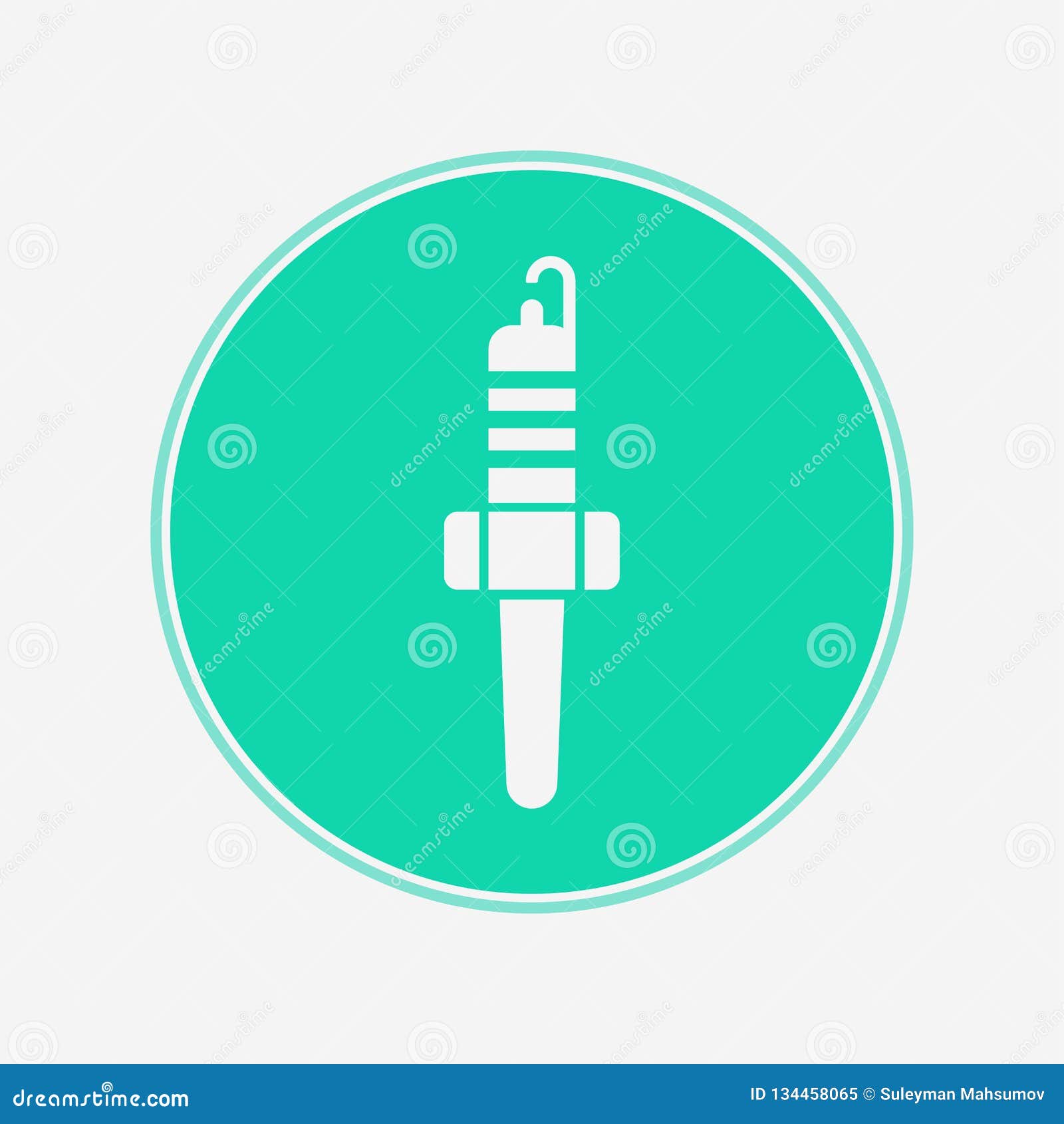 Spark Plug Vector Icon Sign Symbol Stock Vector - Illustration of black ...