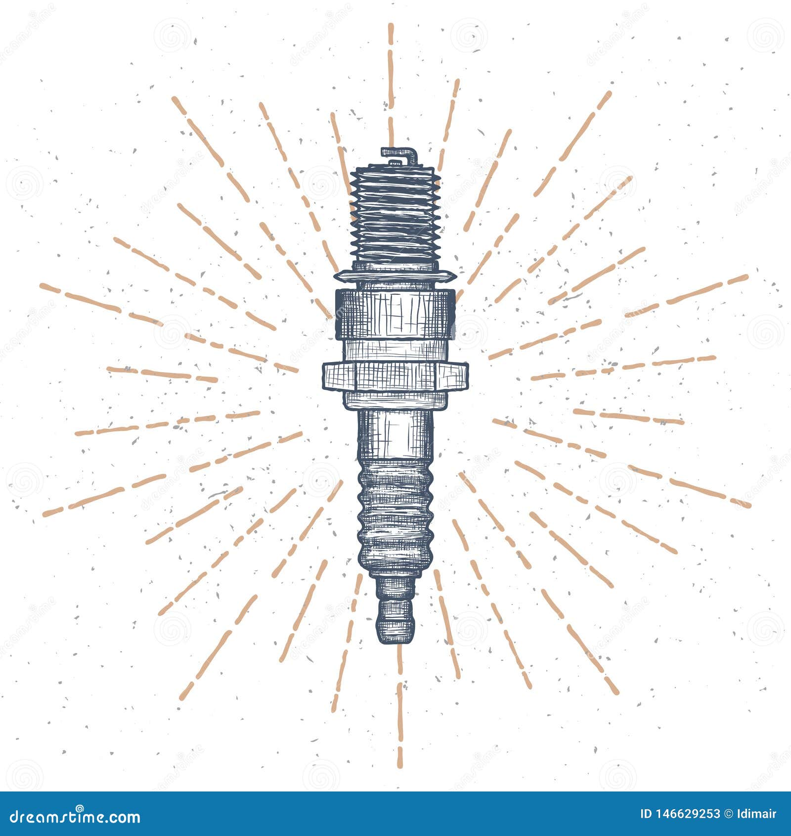 Spark Plug Vector Logo Design Template. Autoparts or Car Service Icon ...