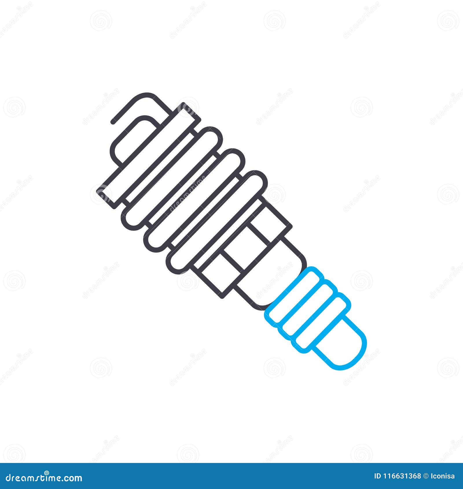 Spark Plug Vector Thin Line Stroke Icon. Spark Plug Outline ... Spark Plug Vector Thin Line Stroke Icon. Spark Plug Outline ...