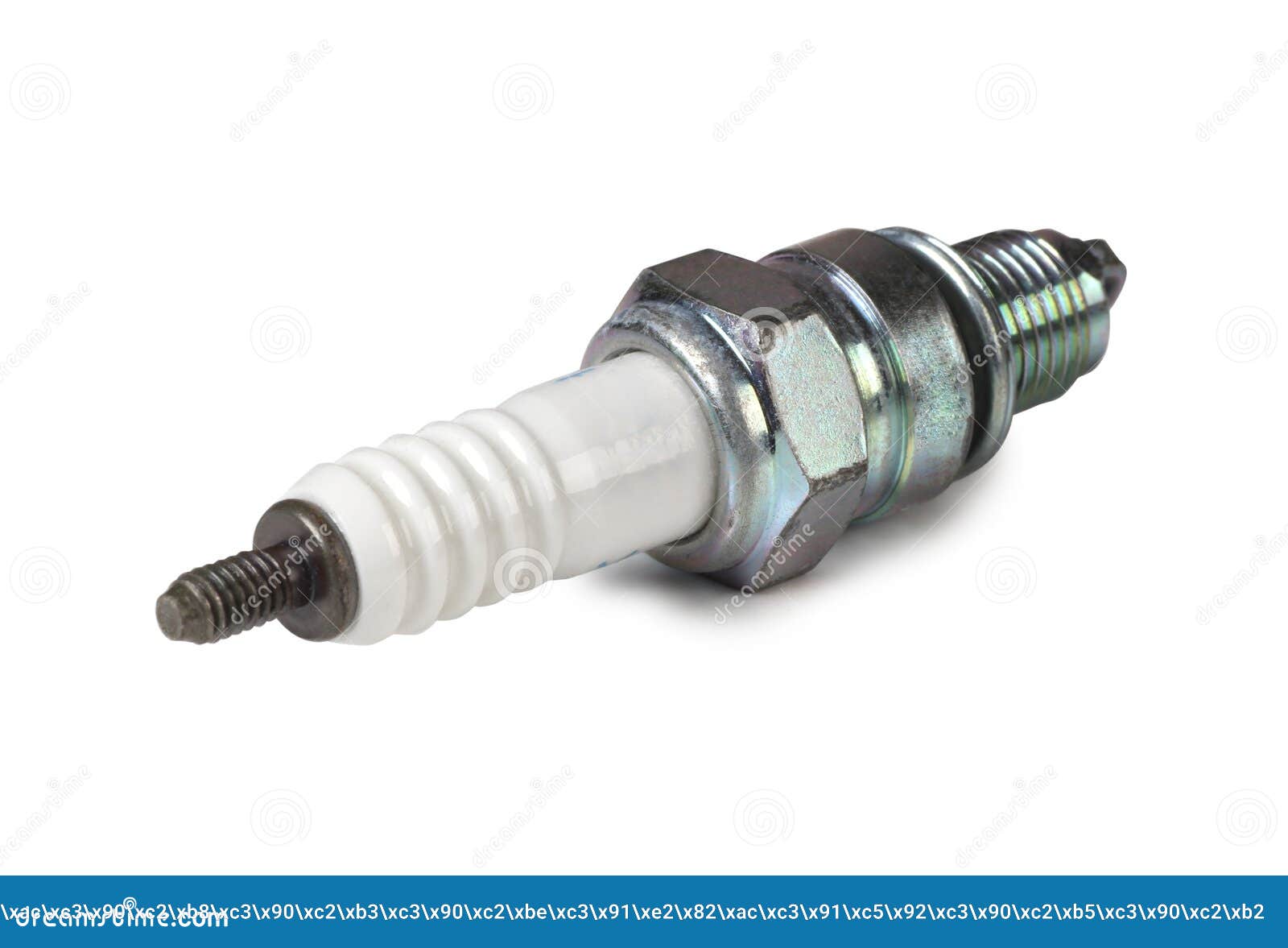 Spark plug on white stock image. Image of metal, electricity - 71853991