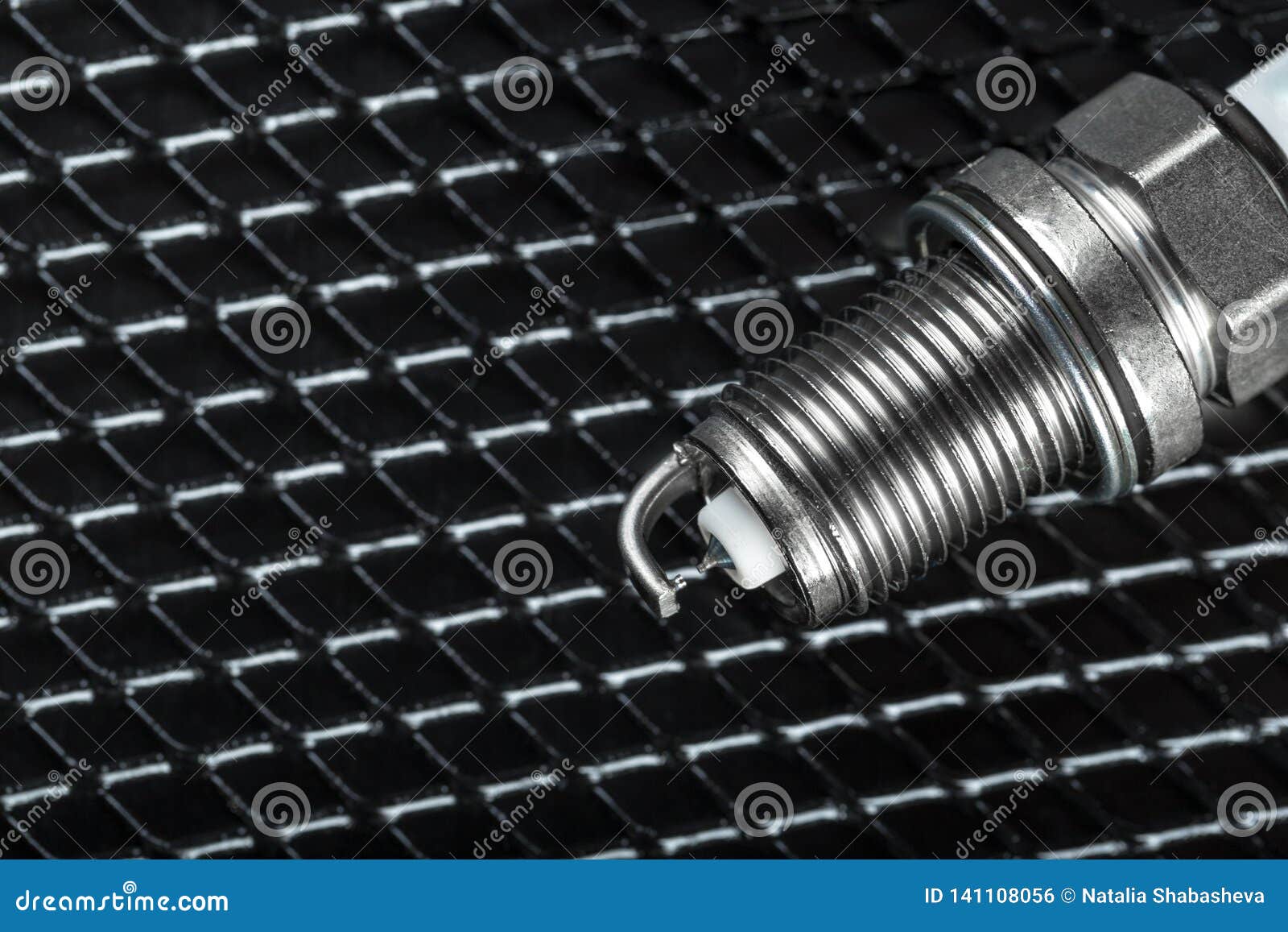 Spark Plugs on Black Background Stock Photo - Image of industrial ...