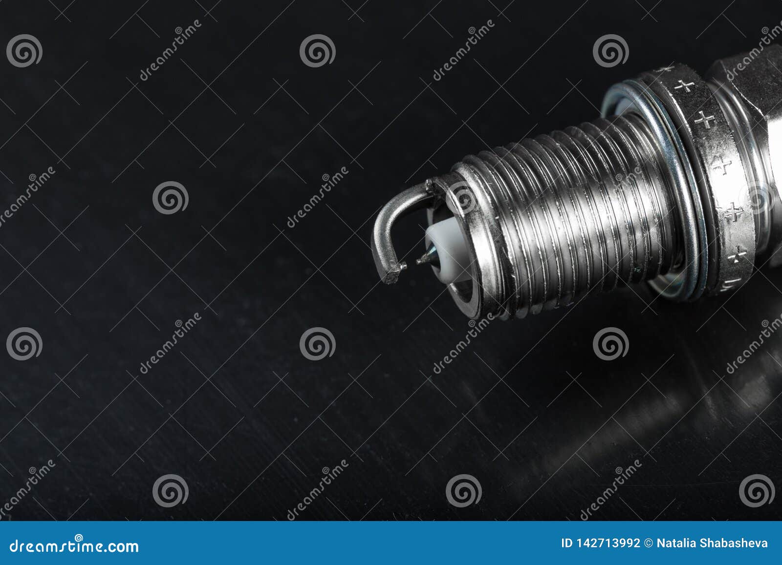 Spark Plugs on Black Background Stock Photo - Image of electricity ...