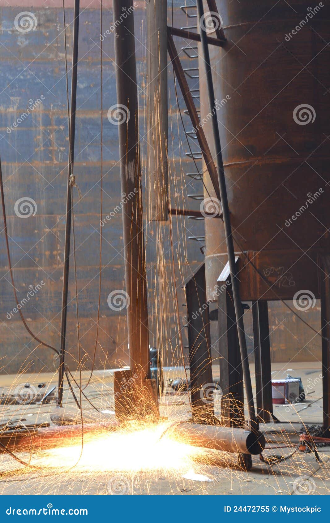 Spark Weld stock image. Image of business, iron, production - 24472755