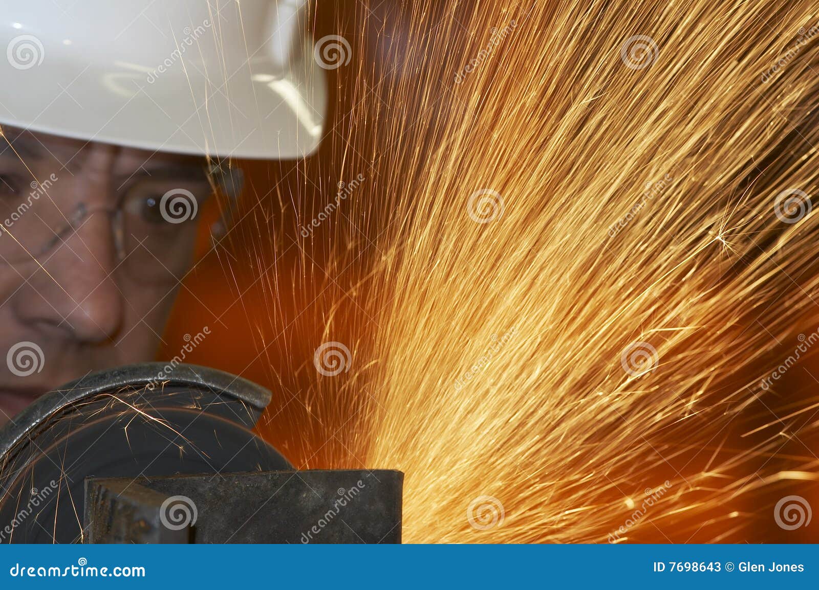 Spark worker stock image. Image of manual, industrial - 7698643