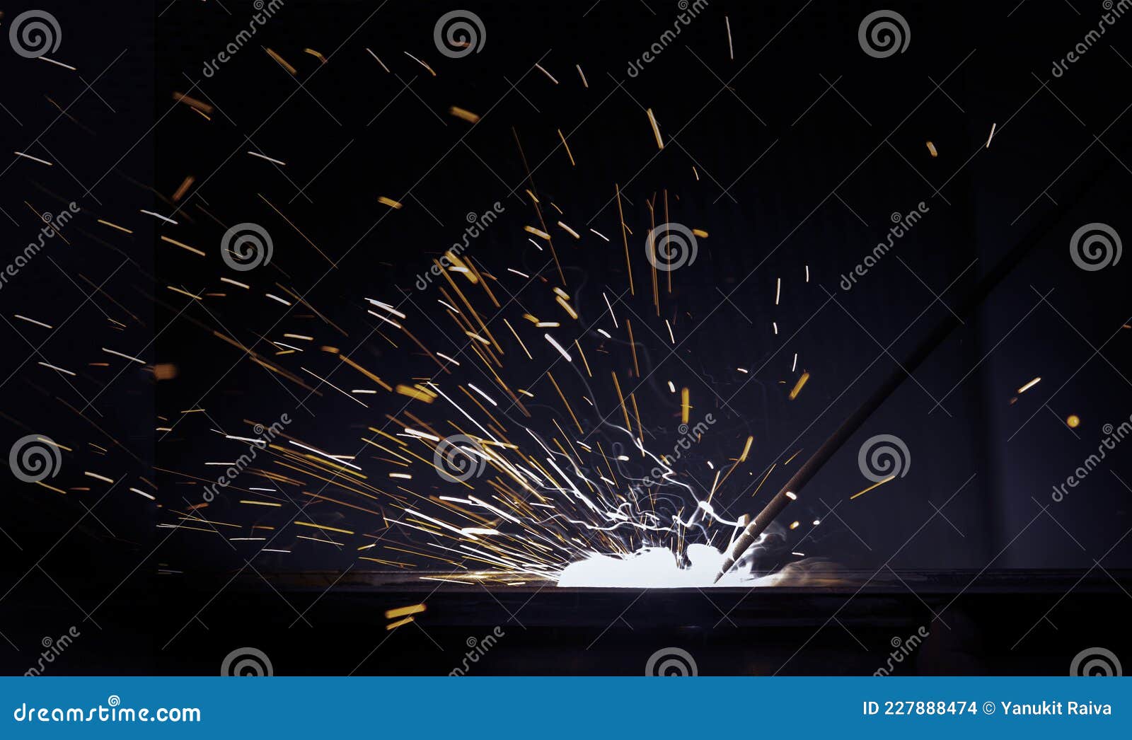 Sparking Fire from Engineering Steel Welding for Technical Stock Photo ...