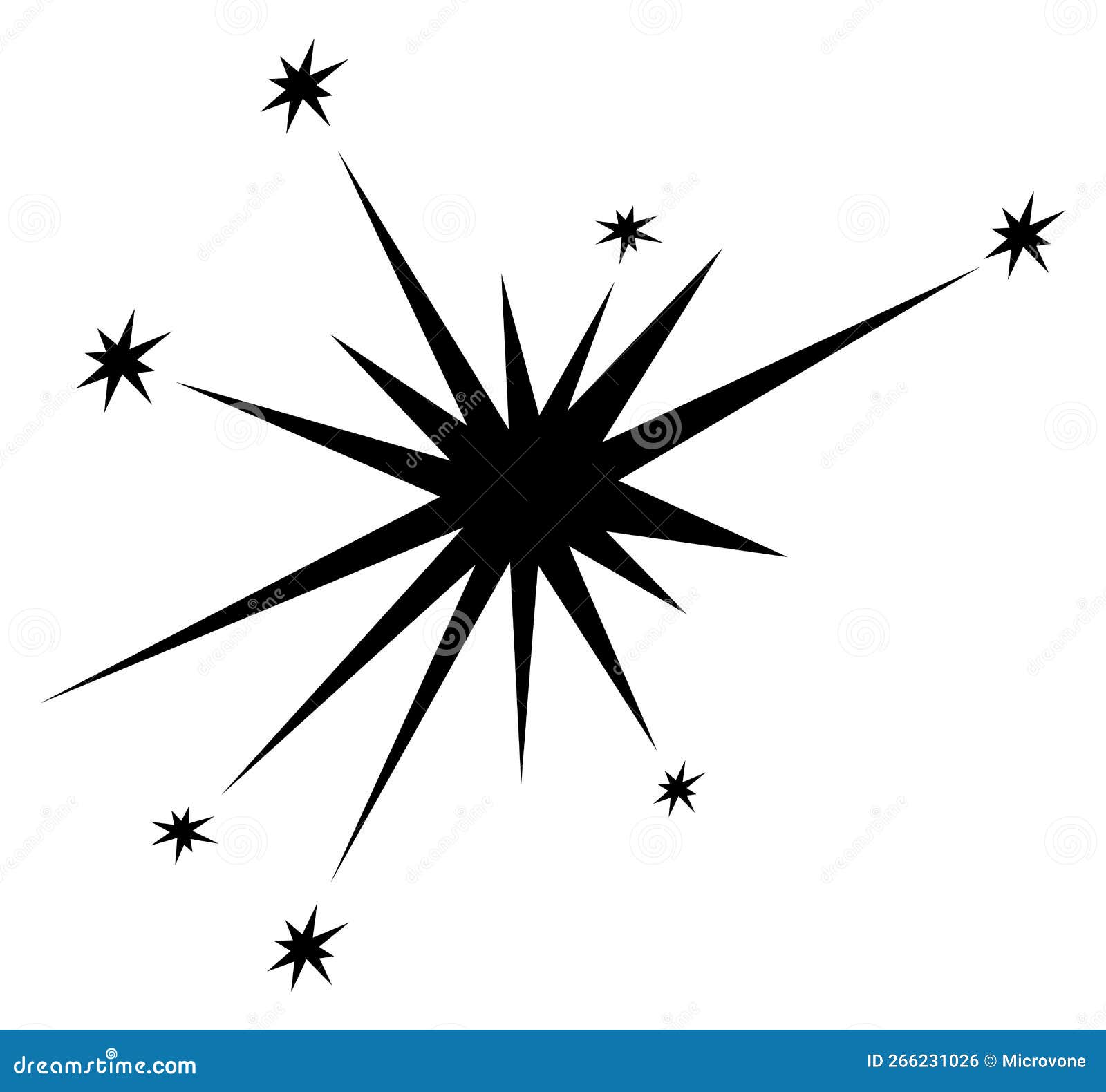 Sparkle Black Icon. Star Light Shape. Twinkle Symbol Stock Photo ...