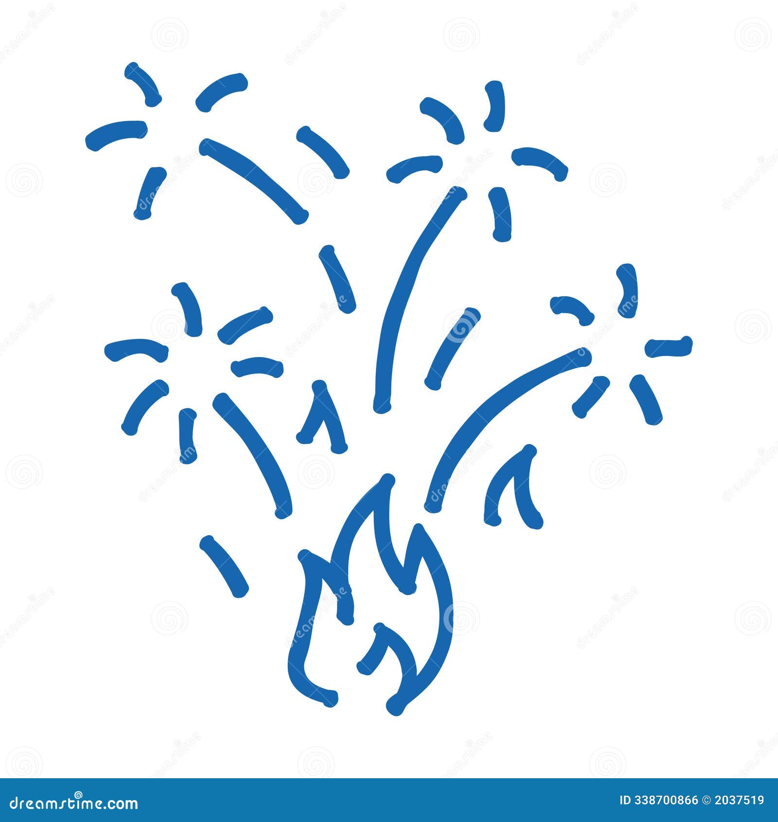 Sparkle Fire Icon Doodle Illustration Stock Vector - Illustration of ...