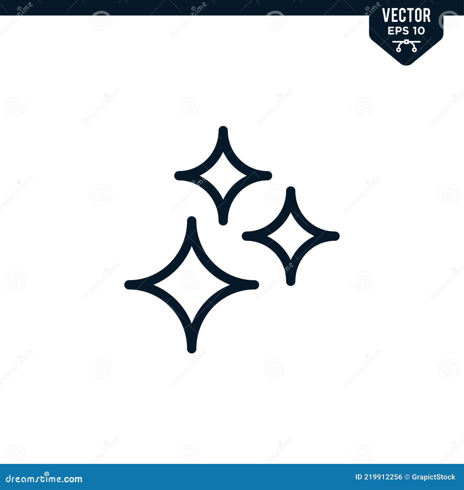 Sparkle Icon Collection, Outlined Style Stock Vector - Illustration of ...