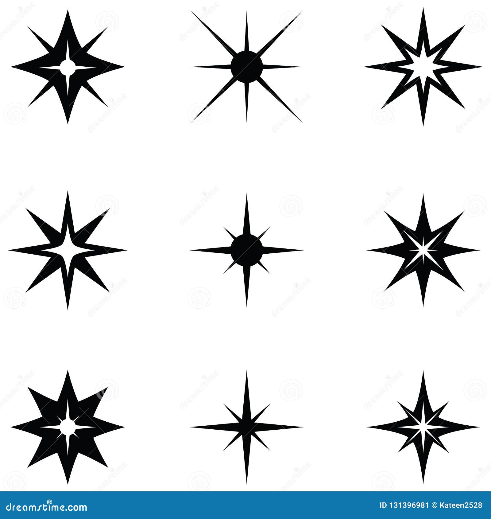 Sparkle icon set stock vector. Illustration of sparkle - 131396981