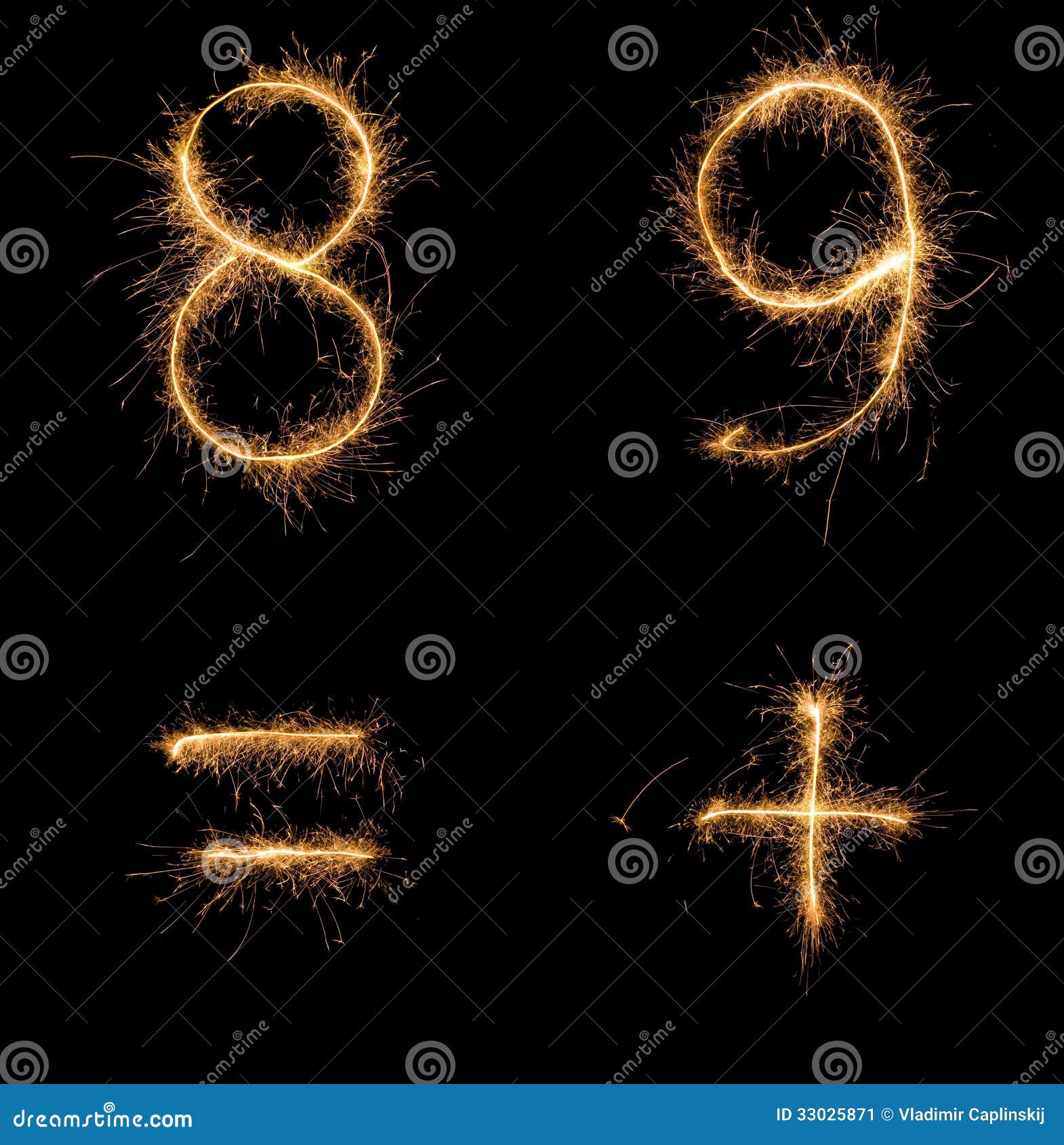 Sparkle numbers set stock illustration. Illustration of heat - 33025871
