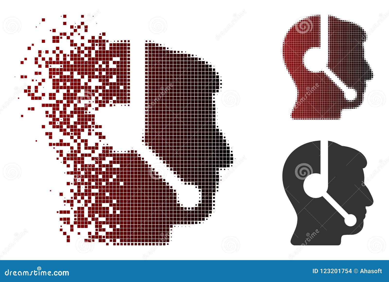 Sparkle Pixel Halftone Call Center Operator Icon Stock Vector ... Sparkle Pixel Halftone Call Center Operator Icon Stock Vector ...