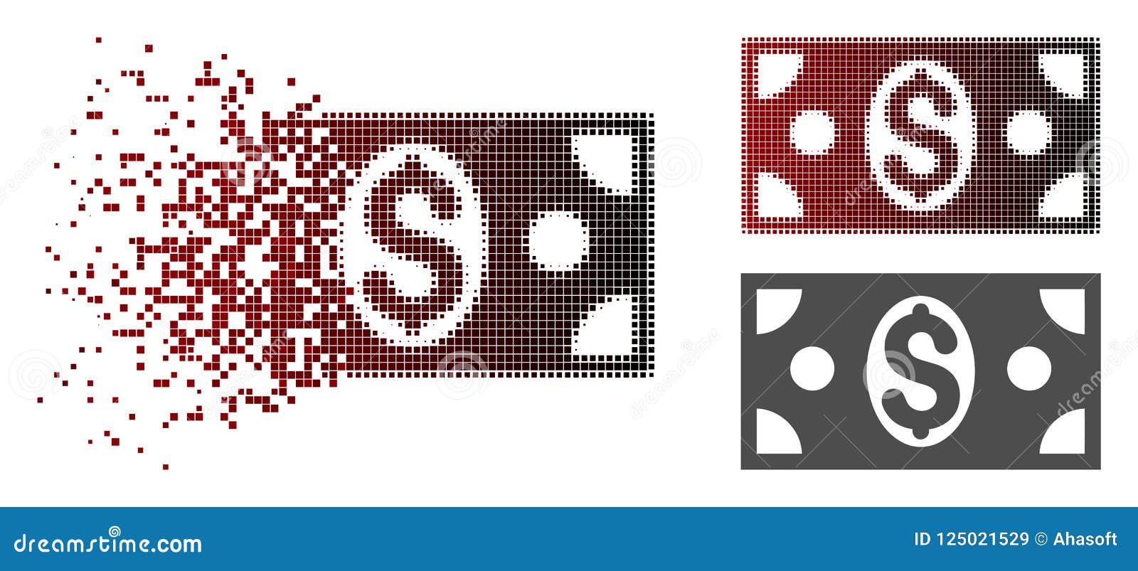 Sparkle Pixel Halftone Dollar Banknote Icon Stock Vector - Illustration ... Sparkle Pixel Halftone Dollar Banknote Icon Stock Vector - Illustration ...
