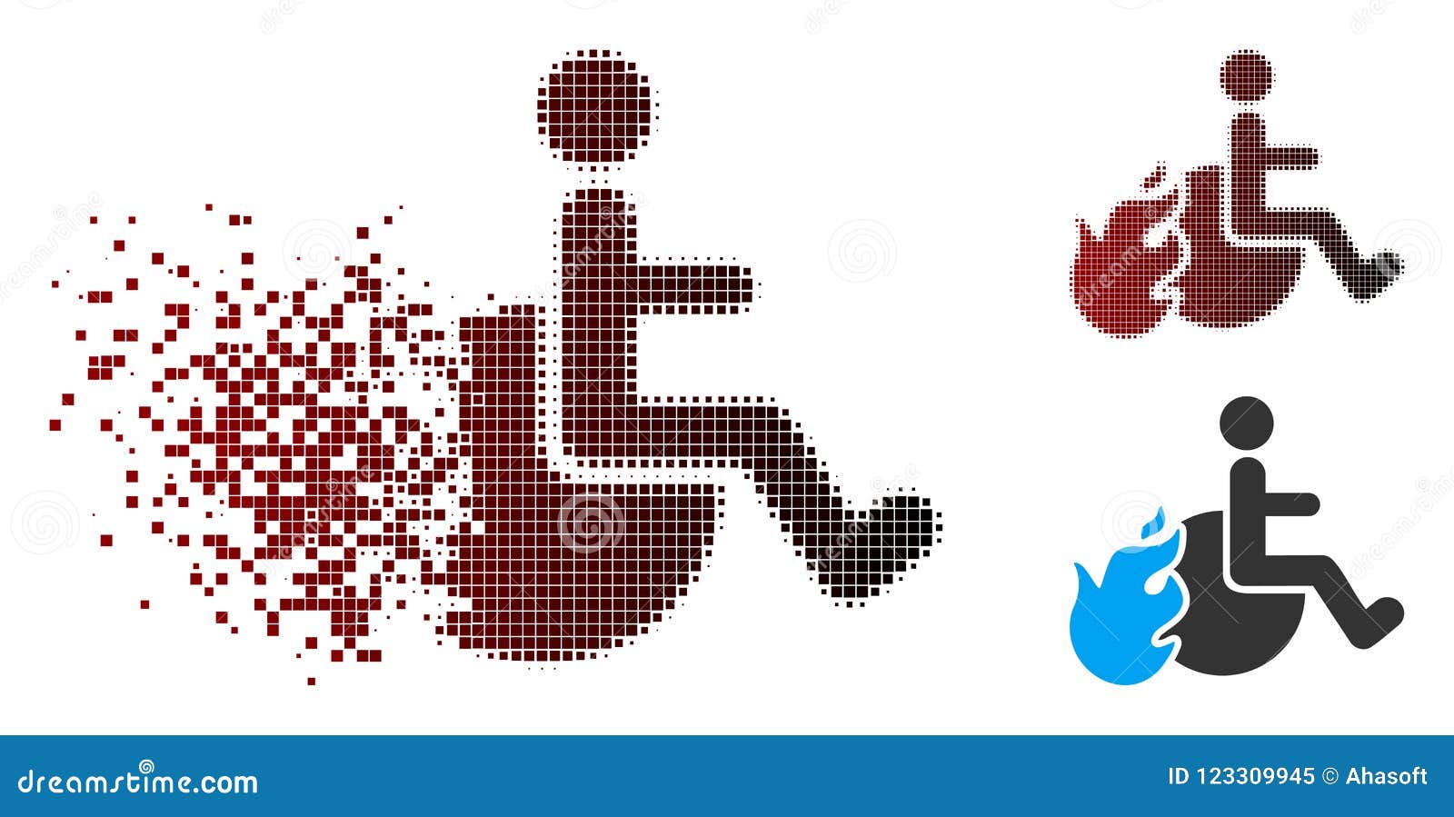 Sparkle Pixel Halftone Fired Patient Icon Stock Vector - Illustration ...