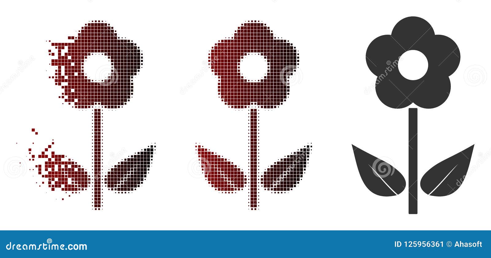 Sparkle Pixel Halftone Flower Plant Icon Stock Vector - Illustration of ... Sparkle Pixel Halftone Flower Plant Icon Stock Vector - Illustration of ...