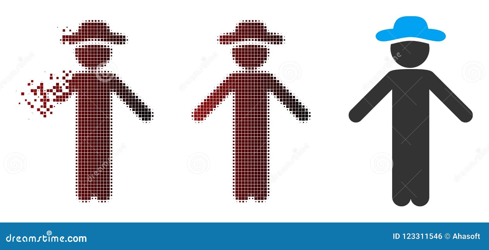 Sparkle Pixel Halftone Gentleman Apology Icon Stock Vector ... Sparkle Pixel Halftone Gentleman Apology Icon Stock Vector ...
