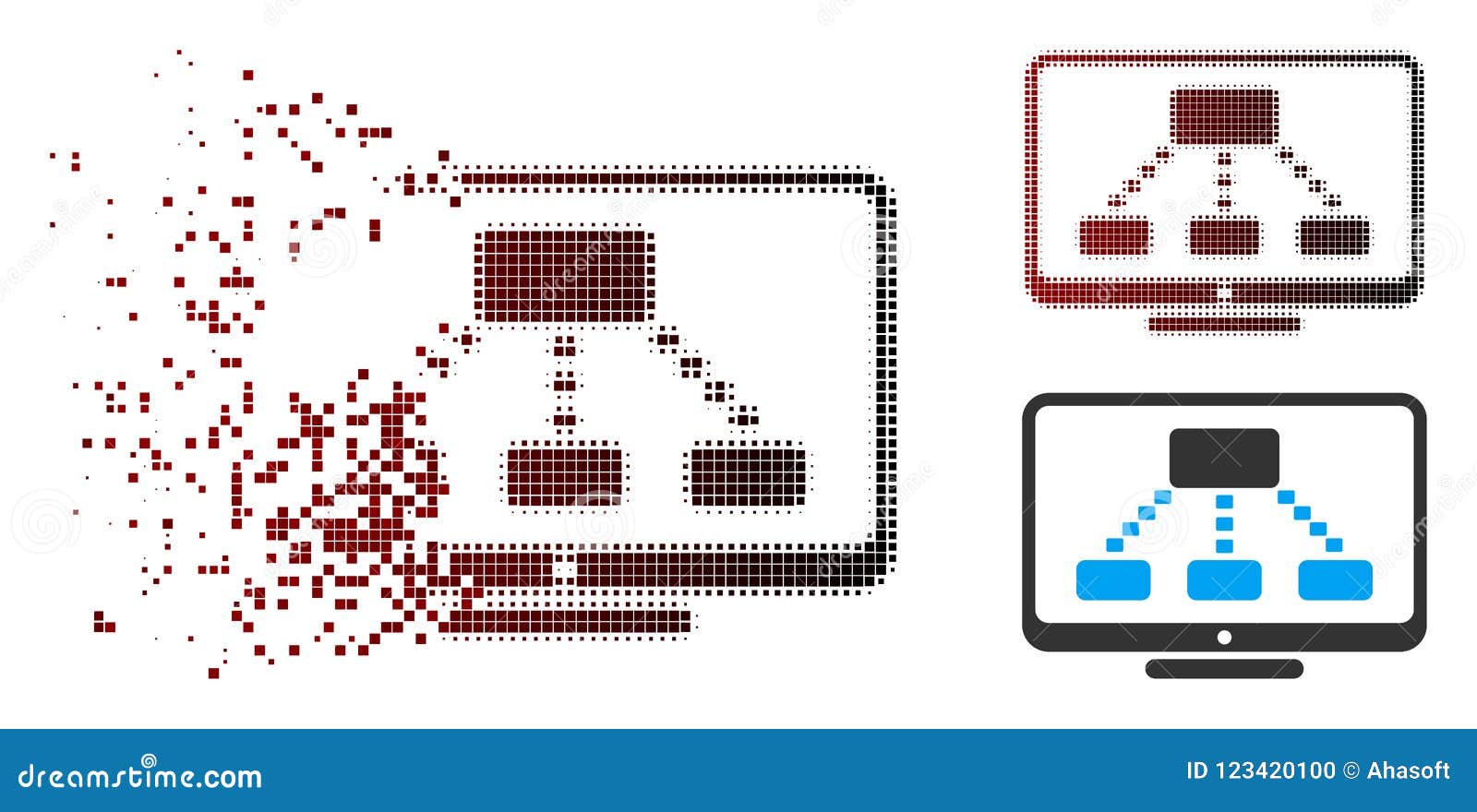Sparkle Pixel Halftone Hierarchy Monitoring Icon Stock Vector ... Sparkle Pixel Halftone Hierarchy Monitoring Icon Stock Vector ...