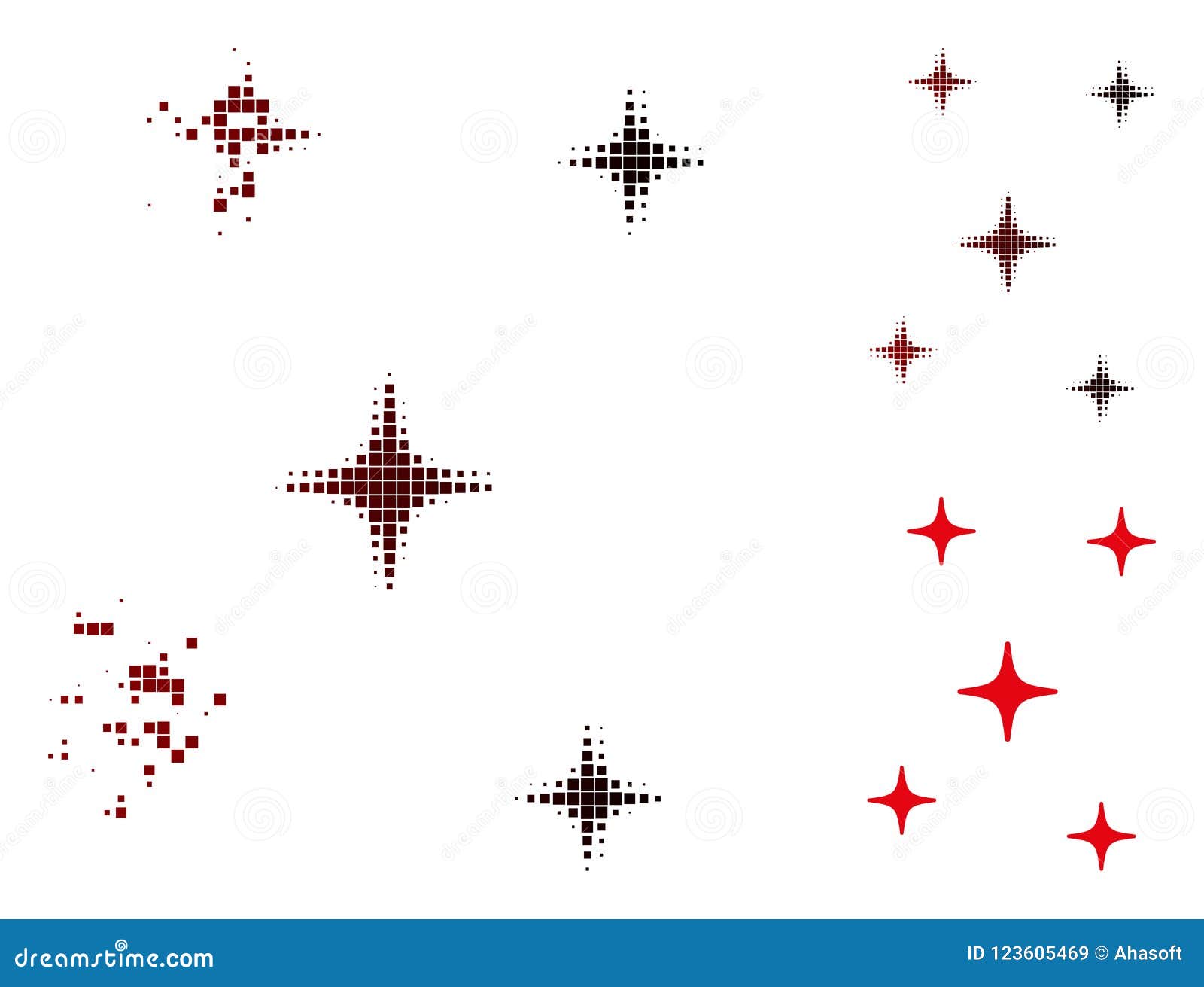 Sparkle Pixel Halftone Space Stars Icon Cartoon Vector | CartoonDealer ... Sparkle Pixel Halftone Space Stars Icon Cartoon Vector | CartoonDealer ...