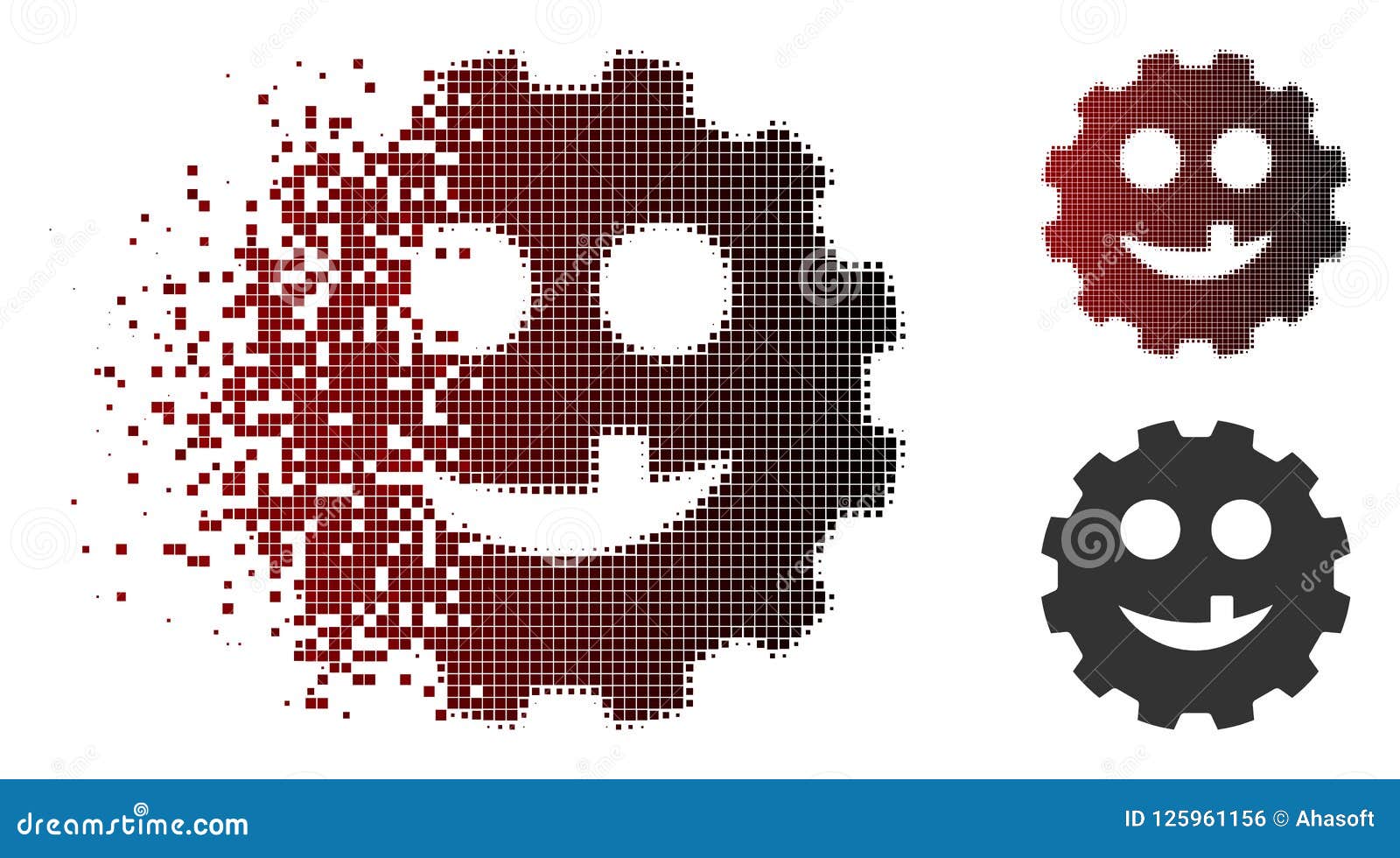Sparkle Pixel Halftone Tooth Smiley Gear Icon Stock Vector ... Sparkle Pixel Halftone Tooth Smiley Gear Icon Stock Vector ...