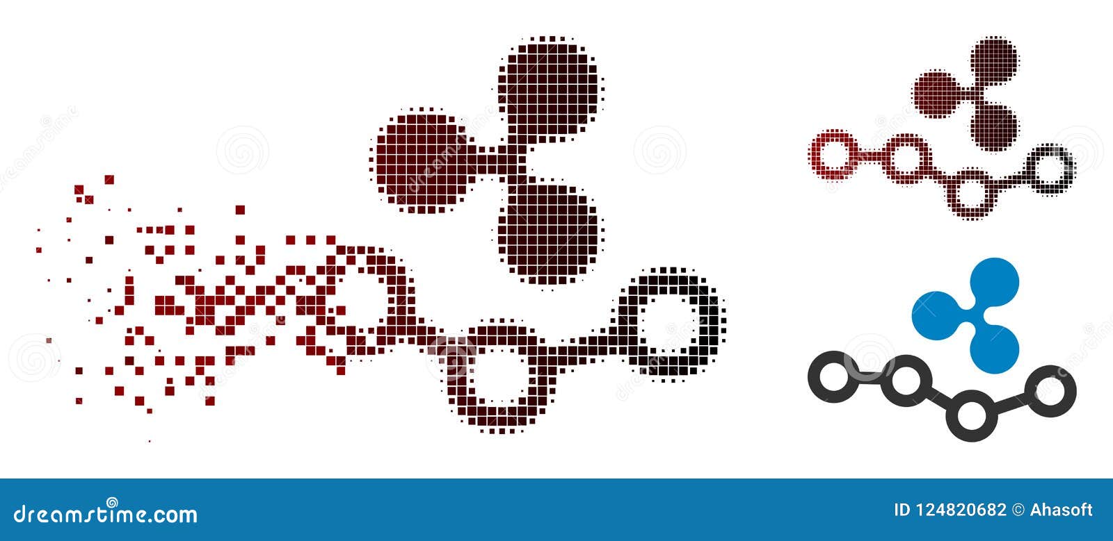 Sparkle Pixelated Halftone Ripple Trend Icon Stock Vector ...